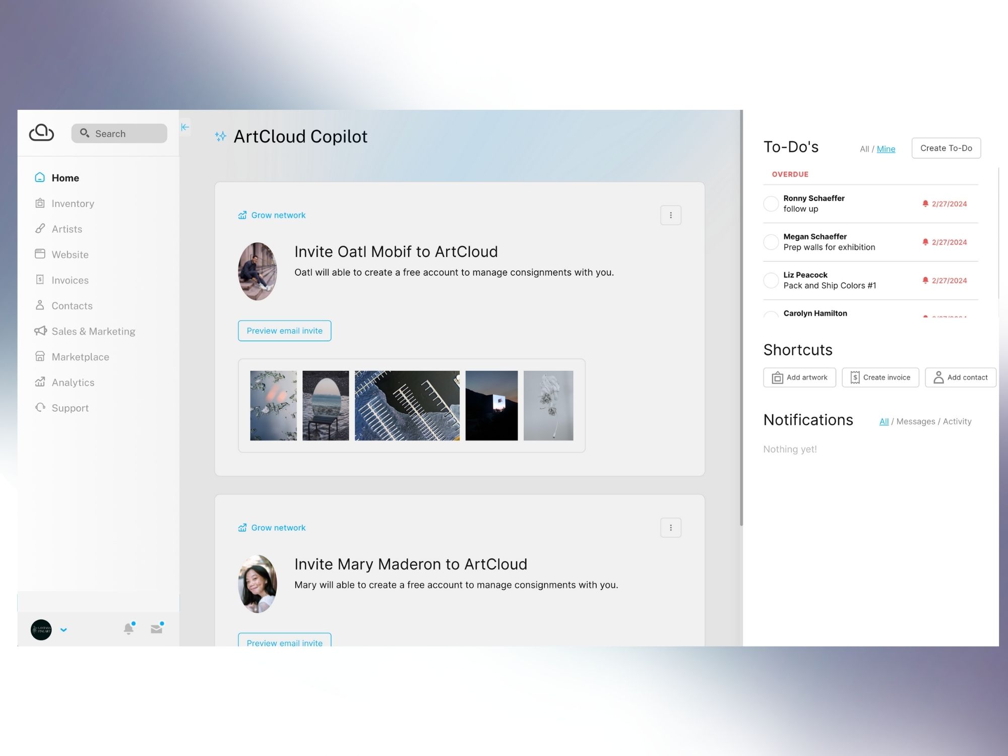 Gallery Demo Scheduling Page
